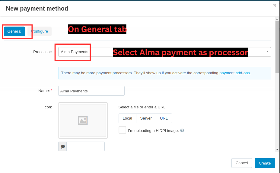 Addons :: Payment Gateways Integration :: Almapay payment method
