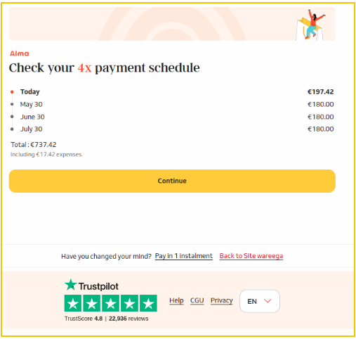 Addons :: Payment Gateways Integration :: Almapay payment method
