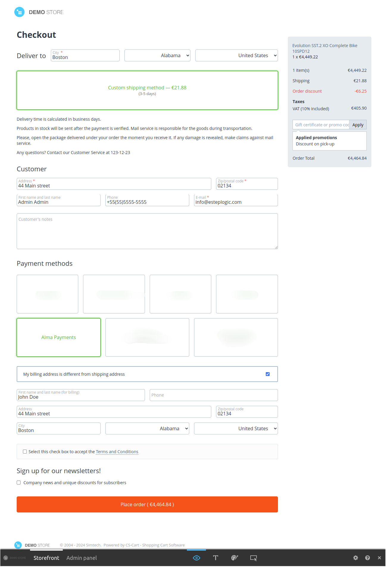 Addons :: Payment Gateways Integration :: Almapay payment method
